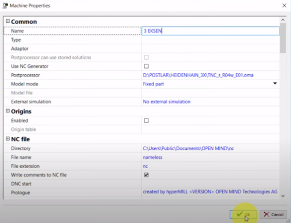 hyperMILL yeni kurulum sonrası post tanıtma - Arex